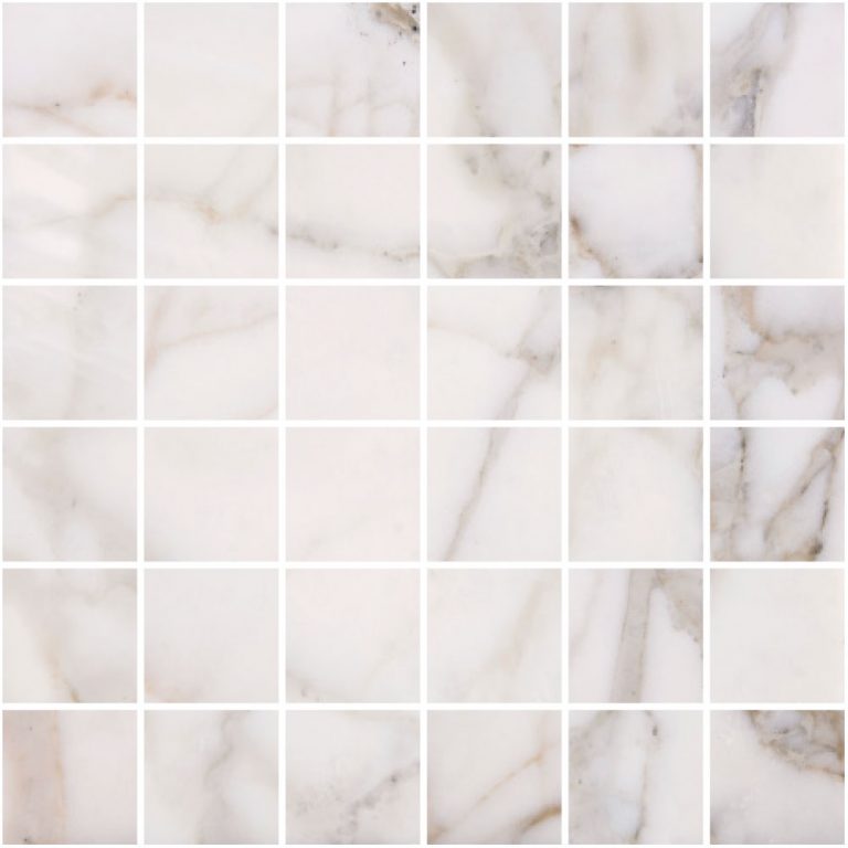 Calacatta Gold Honed Marble Mosaic Straight 2x2 Inch | Stonelluxe